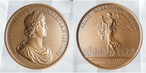 ⚜️ Medal Luigi XIV Ludovicus XIV Natalis Delphini 1661 Modern Reissue ...