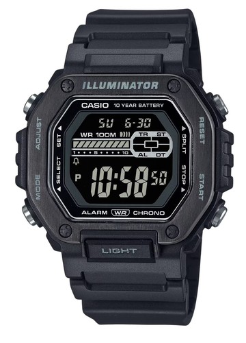 Casio Illuminator Alarm Chrono Backlight MWD-110HB-1BV 100M Digital ...