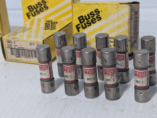 BUSSMANN BBS-2 Midget Fuse, 2A, 600VAC, Fast Blow - 1 Box of 10 | eBay