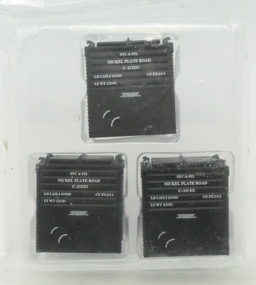 Walthers 933-2105, Nickel Plate Road Railroad Bulk Container 3-Pack, HO ...