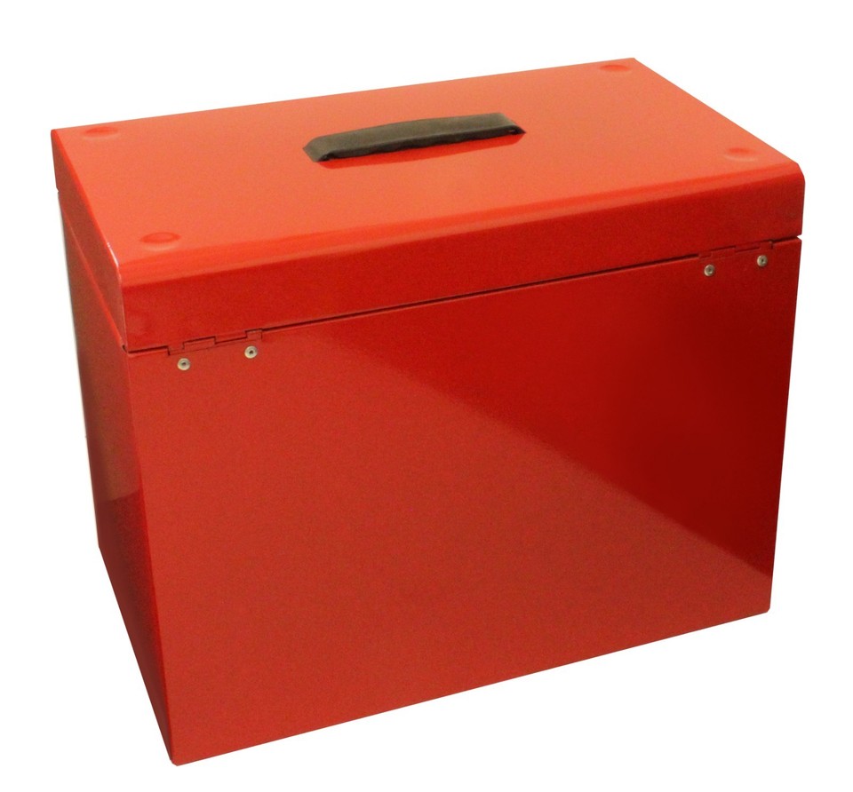 Lockable A4 Metal File Box Filing Storage inc / extra 5 Free Suspension ...