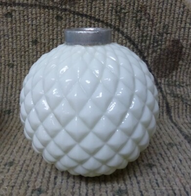 Weathervanes & Lightning Rods - White Milk Glass Lightning Rod Ball