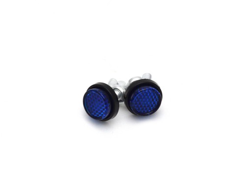 Blue License Plate Reflector Set of Two for ALL Harley Models Panhead ...