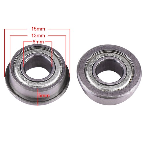 10pcs F686ZZ Steel Shielded Flanged Model Flange Bearing 6 x 13 x 5mm ...