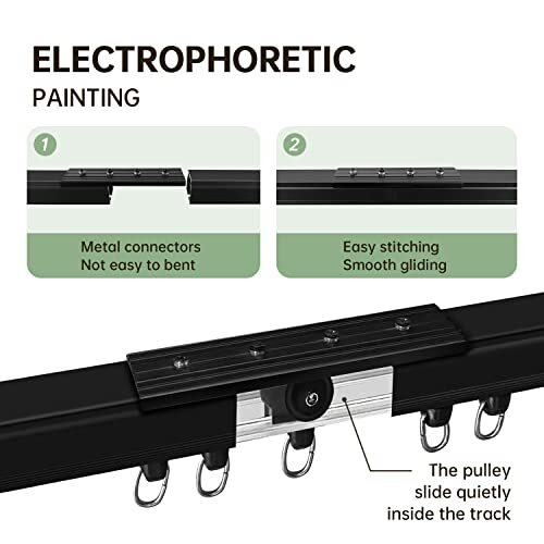 Ceiling Curtain Tracks Ceiling Mounted Heavy-Duty Curtains Rails 12 ft ...