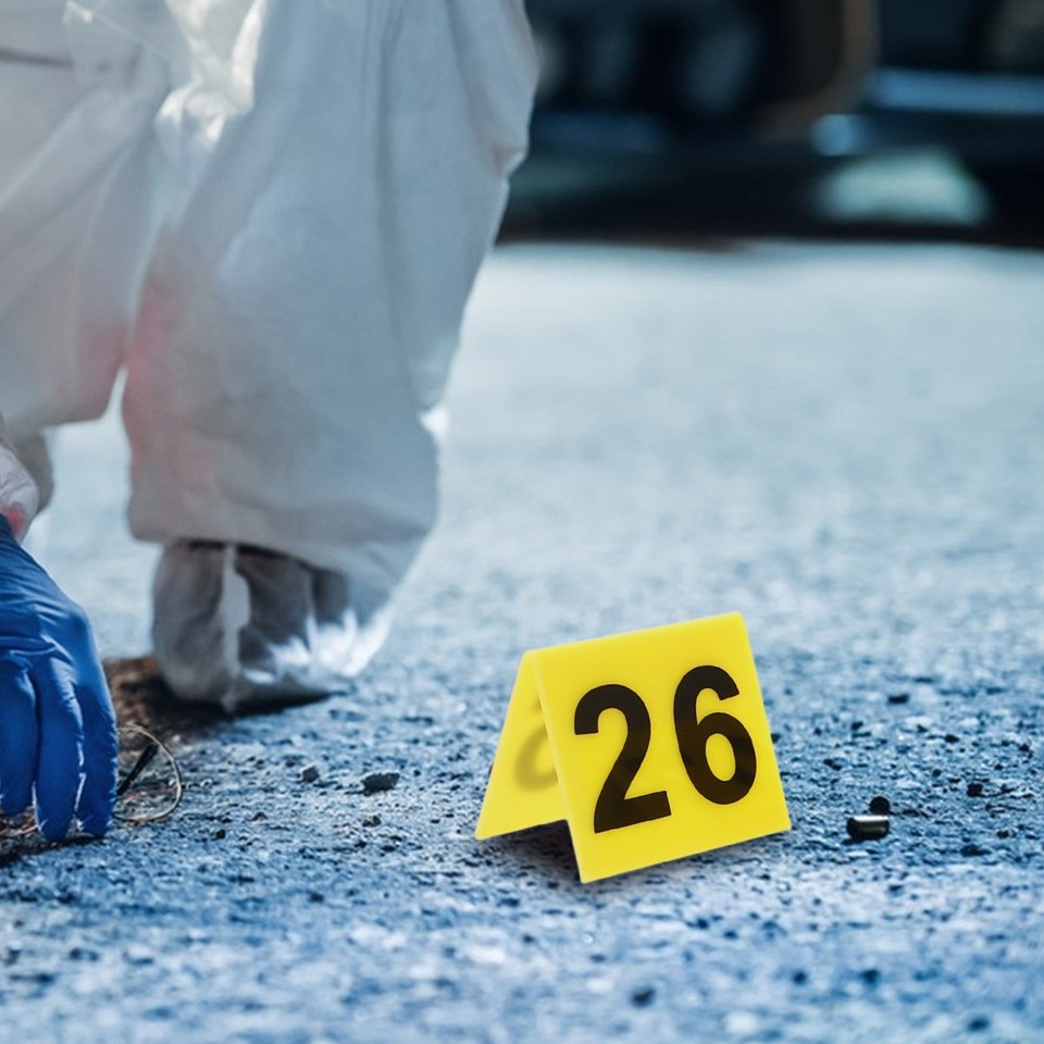 10 Pcs Table Number Signs Detective Evidence Decorations Crime Scene ...