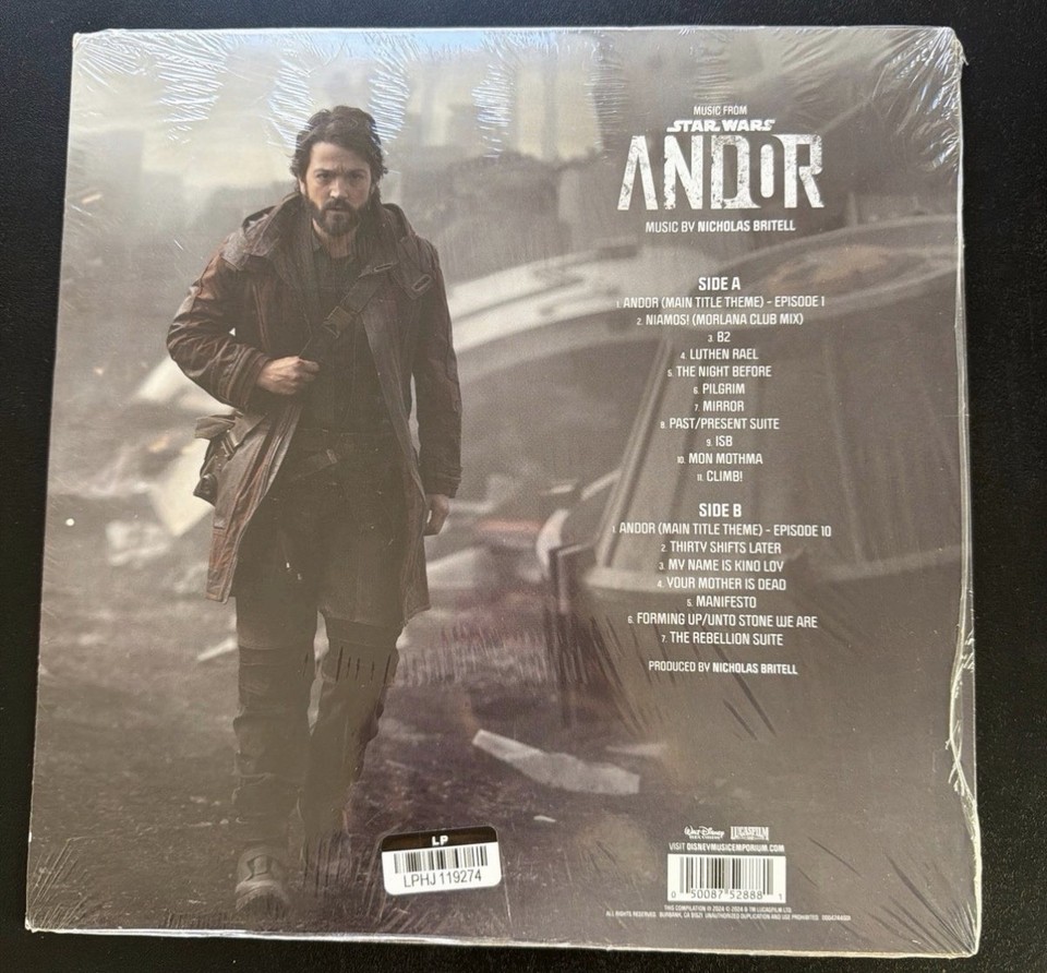 BRAND NEW Star Wars Andor Soundtrack Orange Color Vinyl LP Record plus ...