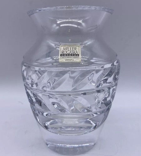 Vintage Miller Rogaska Full Lead Cut Crystal Urn Vase Garland Pattern 5 ...