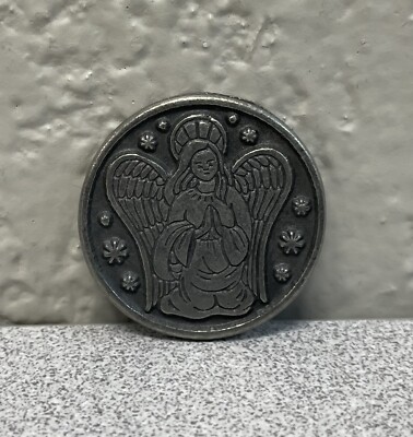 Vintage Miniature Angel Prayer Good Luck Pocket Coin Metal Figures EUC ...