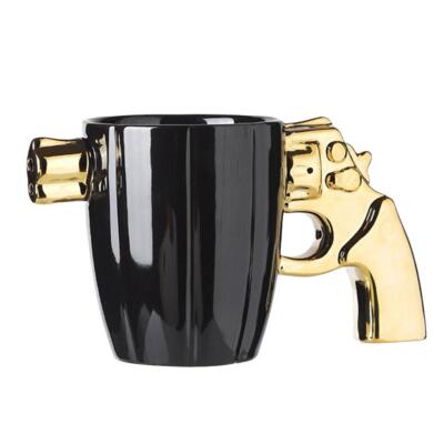 Revolver Mug Coffee Cup, Ceramic Cool Gun-Mug for Men, Gun-Shape Handle ...
