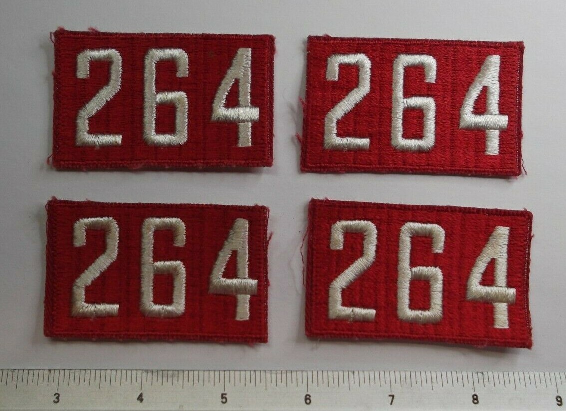 This is a set of 4 troop number patches custom made for troop 264 boy ...