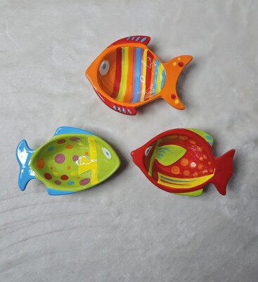 Set Of 3 Pier 1 One Imports Fish Shaped Bowl Candy Serving Dishes | eBay