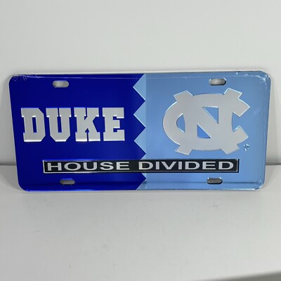 **NEW** House Divided Duke / North Carolina Logo Blue Laser License ...