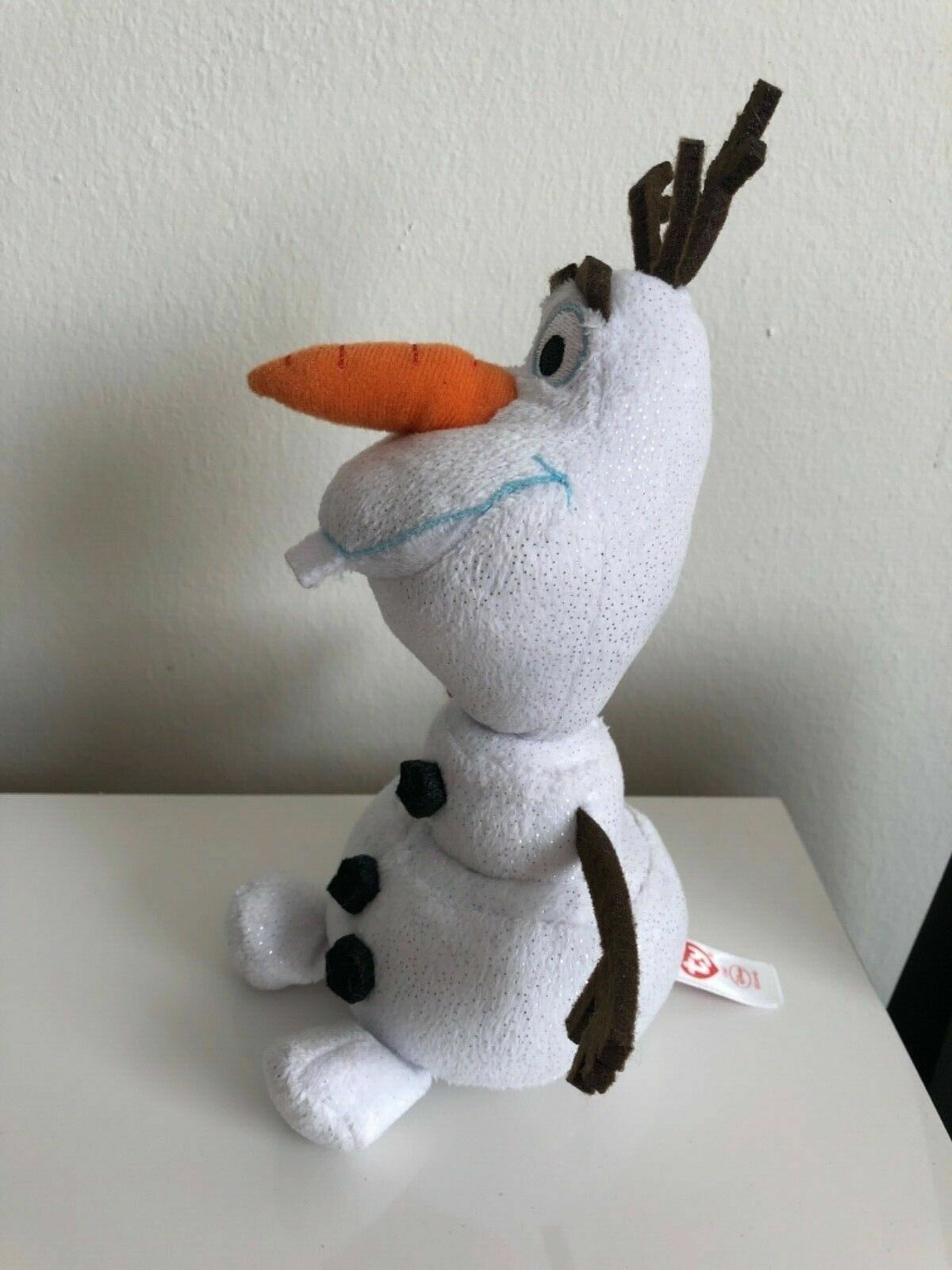 Olaf Ty Beanie Babies Olaf Disney Frozen Snowman Sparkly White 6" | eBay