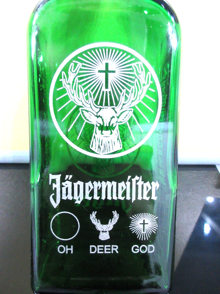 🍾 EMPTY Engraved Jagermeister Bottle with I Got The Moves Like Jager ...