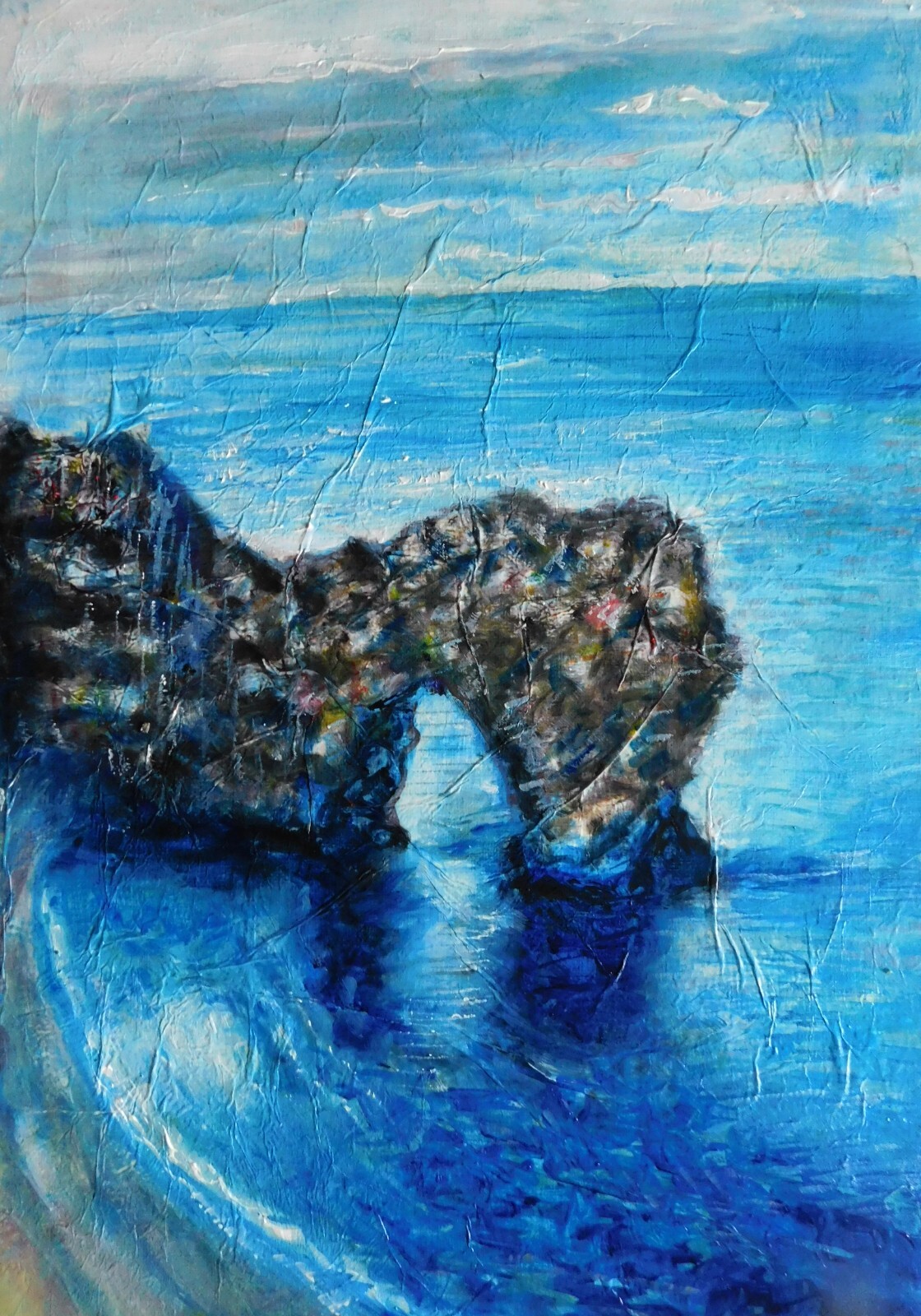 Original Oil Painting, Landscape, Signed by Nalan Laluk: "Durdle Door ...