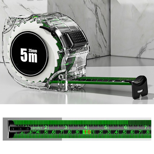 Fluorescent Steel Tape Measure precision Tape 5/7.5/10 Metric Measure ...