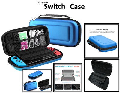BLUE- Hard Protective (HANDLE) Carry Case Cover For Nintendo SWITCH ...