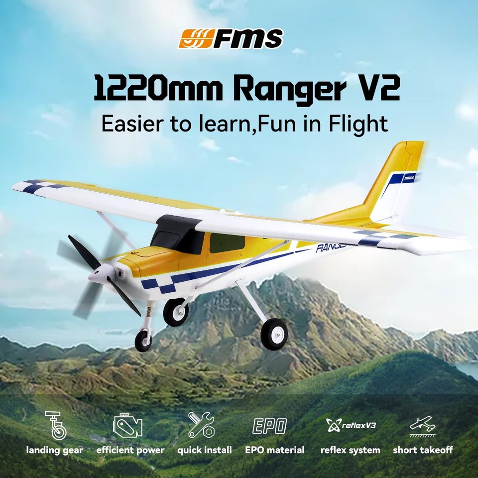 Fms Rc Planes for Adults Beginners 1220mm Ranger Remote Control ...