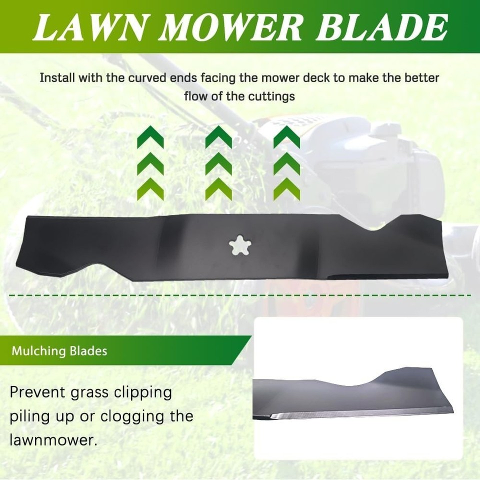 54 Inch Deck Mower Blades Set for Husqvarna Z254 MZ54 RZ5424 RZ5426 ...