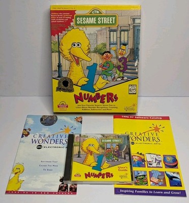 Sesame Street Numbers Windows PC CD-ROM RARE BIG BOX EA 1995 | eBay