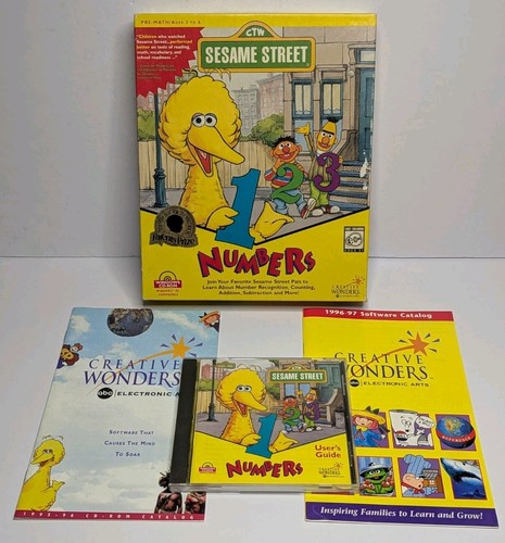 Sesame Street Numbers Windows PC CD-ROM RARE BIG BOX EA 1995 | eBay