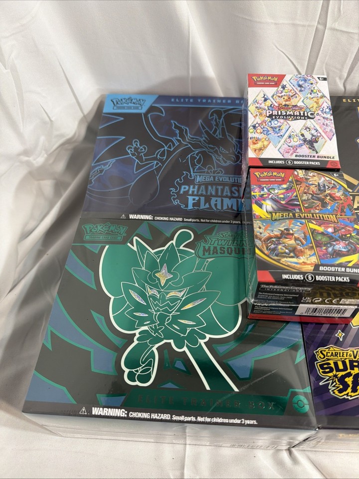 Pokemon TCG Sealed Lot — 6 ETB’s / 4 Booster Bundles Prismatic ...