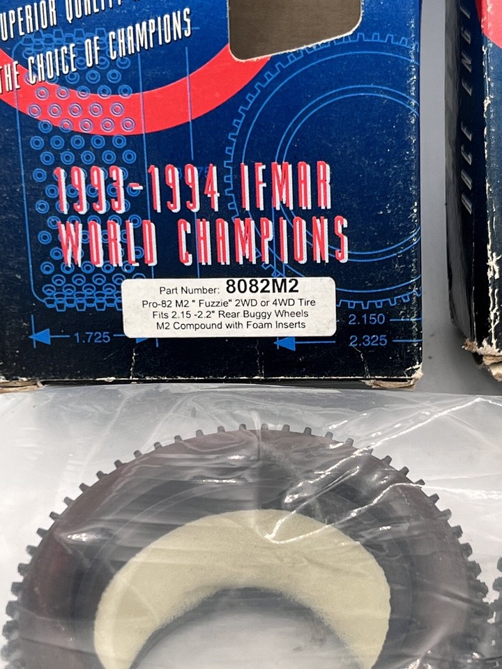 ~ 4 Vintage RC Buggy Tires Pro-Line 8082M2 Pro-82 Fuzzie 2/4WD Rear 2. ...