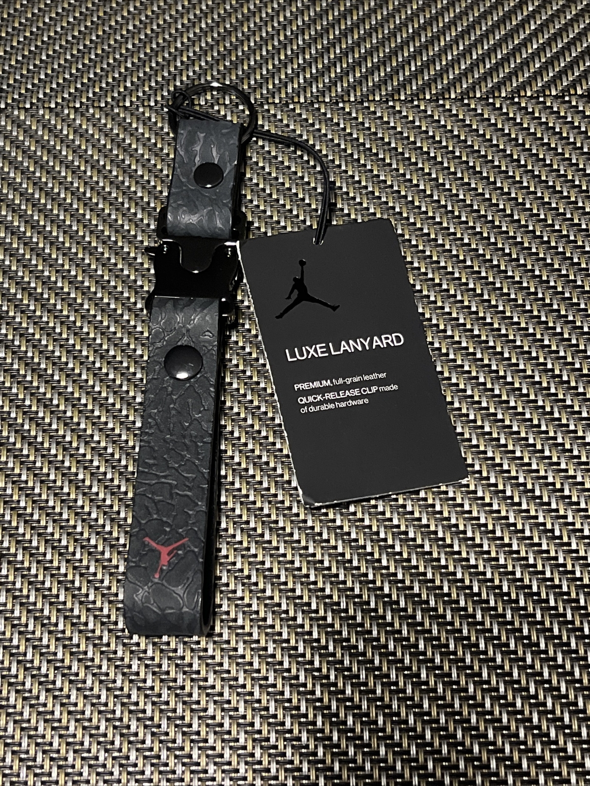 Nike+Jordan+Jumpman+Luxe+Lanyard+Elephant+Print+Black+Red+Detachable ...