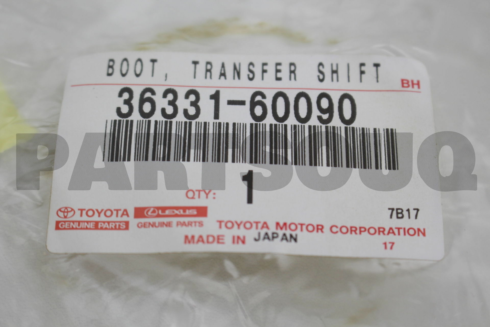 3633160090 Genuine Toyota BOOT, TRANSFER SHIFT LEVER, NO.2 36331-60090 ...