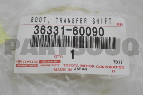 3633160090 Genuine Toyota BOOT, TRANSFER SHIFT LEVER, NO.2 36331-60090 ...