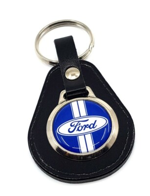 Ford, Blue & White, Leather keyring | eBay Australia