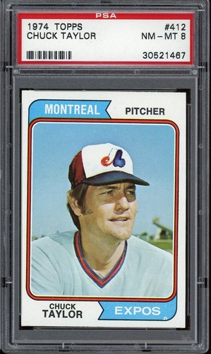 1974 Topps Baseball #412 Chuck Taylor PSA 8 | eBay