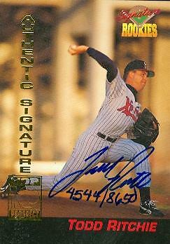Todd Ritchie autographed Baseball Card (Minor League) 1994 Signature ...