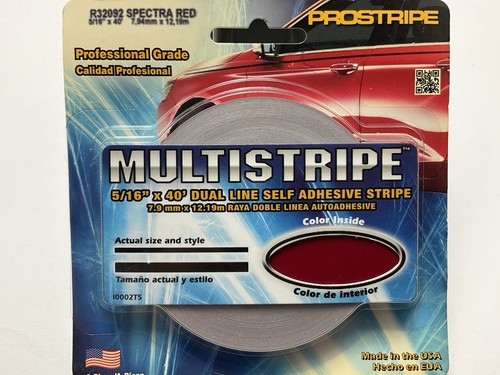 Prostripe R32092 Pinstripe Striping Tape - Red 5/16" X 40' Dual Line | eBay