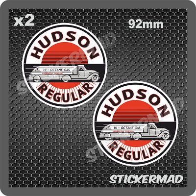 x2 Hudson Regular Gasoline Company Stickers USA RETRO Fuel Motorsport ...