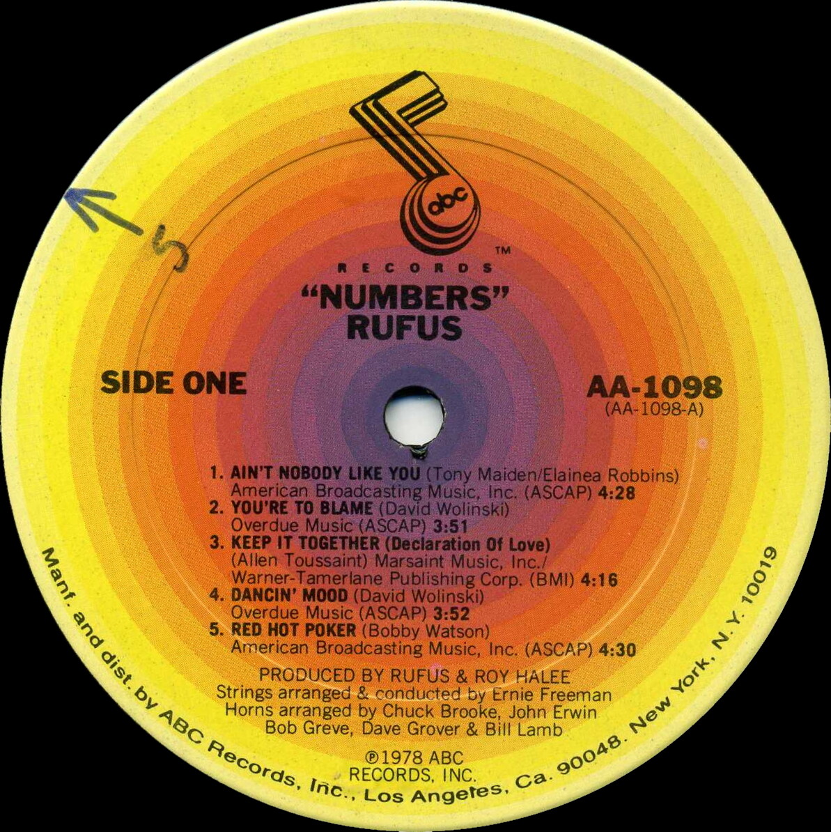 RUFUS Numbers (1979 Original U.S. Gatefold Cover LP) * Santa Maria ...