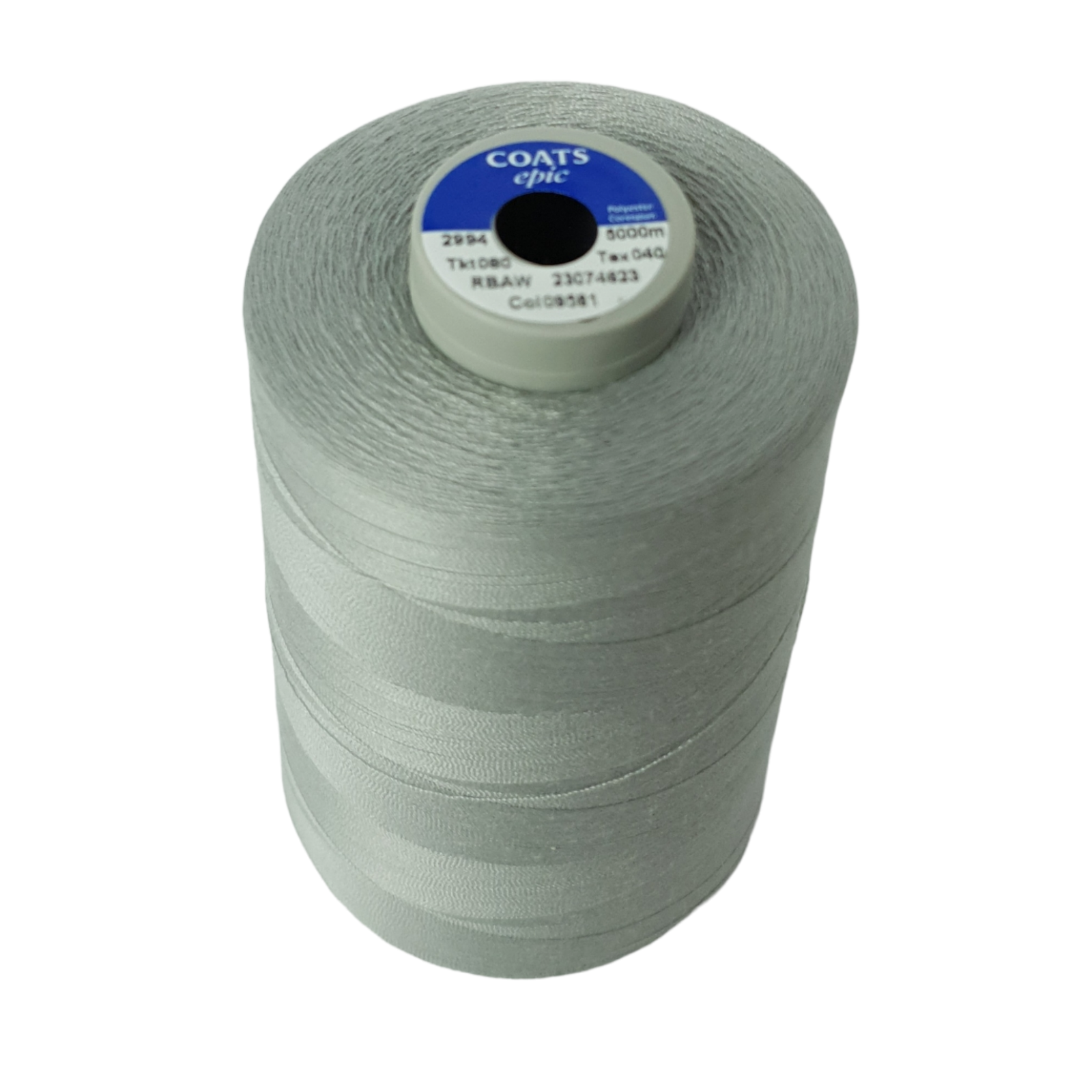 SILVER GREY COATS SEWING THREAD EPIC TKT80 5000m SUPERIOR POLYESTER ...