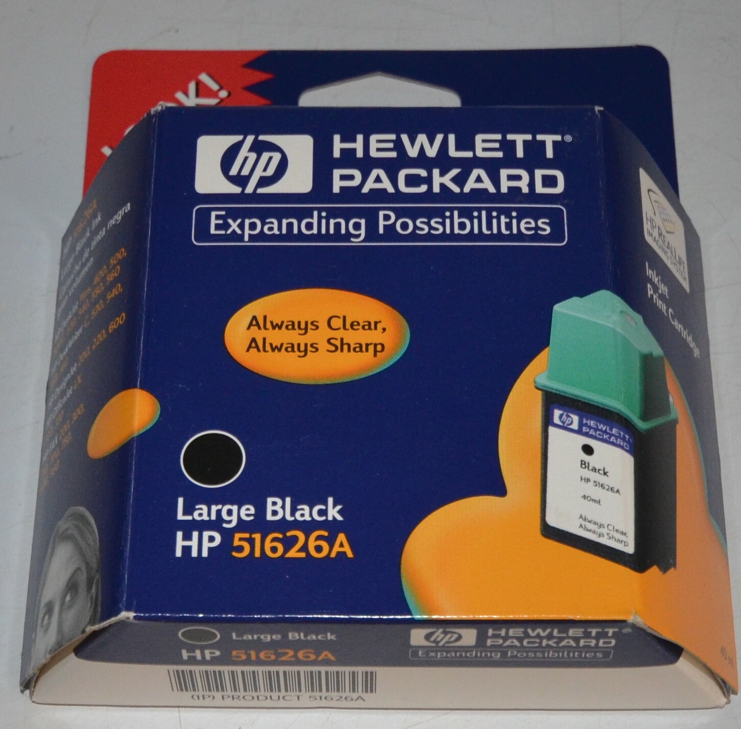 Hewlett Packard HP Large Black Ink Cartridge 51626A Brand New! | eBay