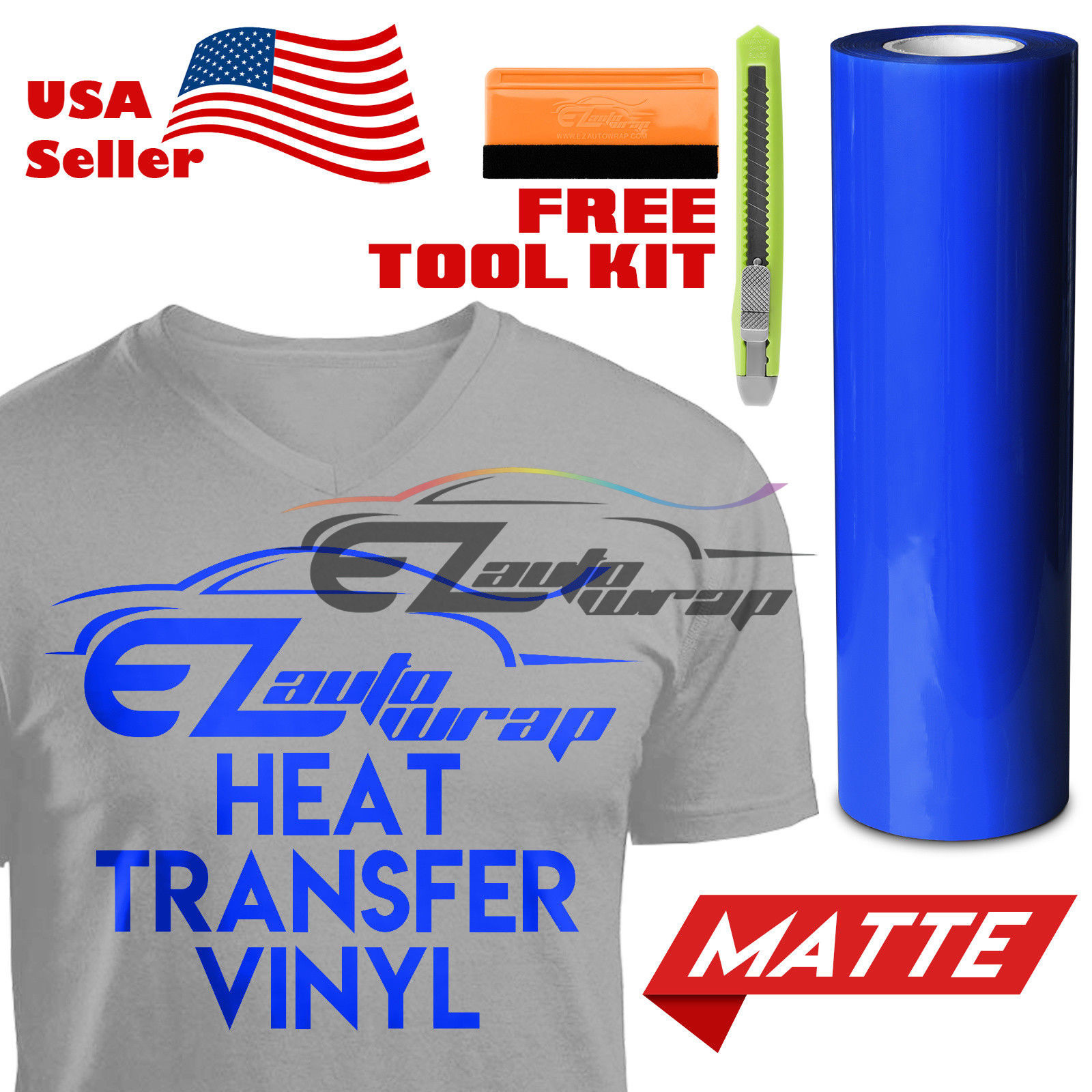 Matte Heat Transfer Vinyl HTV Sheets T-Shirt 20" Wide Roll Iron On ...