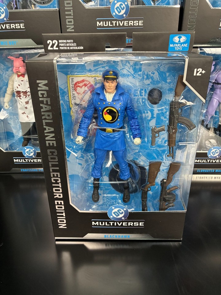McFarlane DC Professor Pyg Elongated Man Cosmic Boy, Blackhawk Action ...