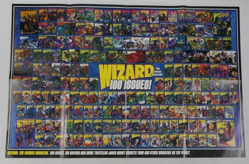 Wizard Magazine 100 Issues 26" x 16" Poster - Spider-Man Wolverine ...