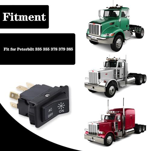 Air Condition Rocker Switch Fit for Peterbilt 335 355 378 379 385 A/C ...