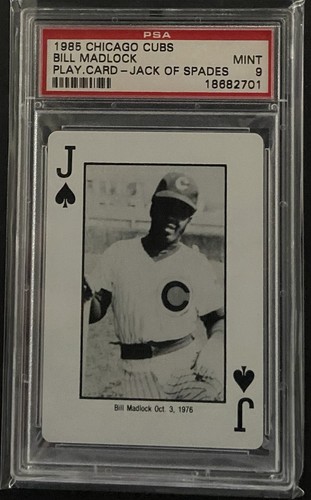 1985 Chicago Cubs Playing Card Bill Madlock PSA 9 MINT🔥🔥Many More Cards ...