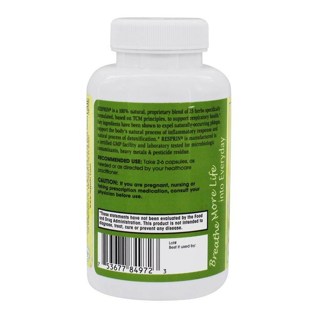 Resprin 90 Vegan Capsules by NU Century Herbs for sale online | eBay