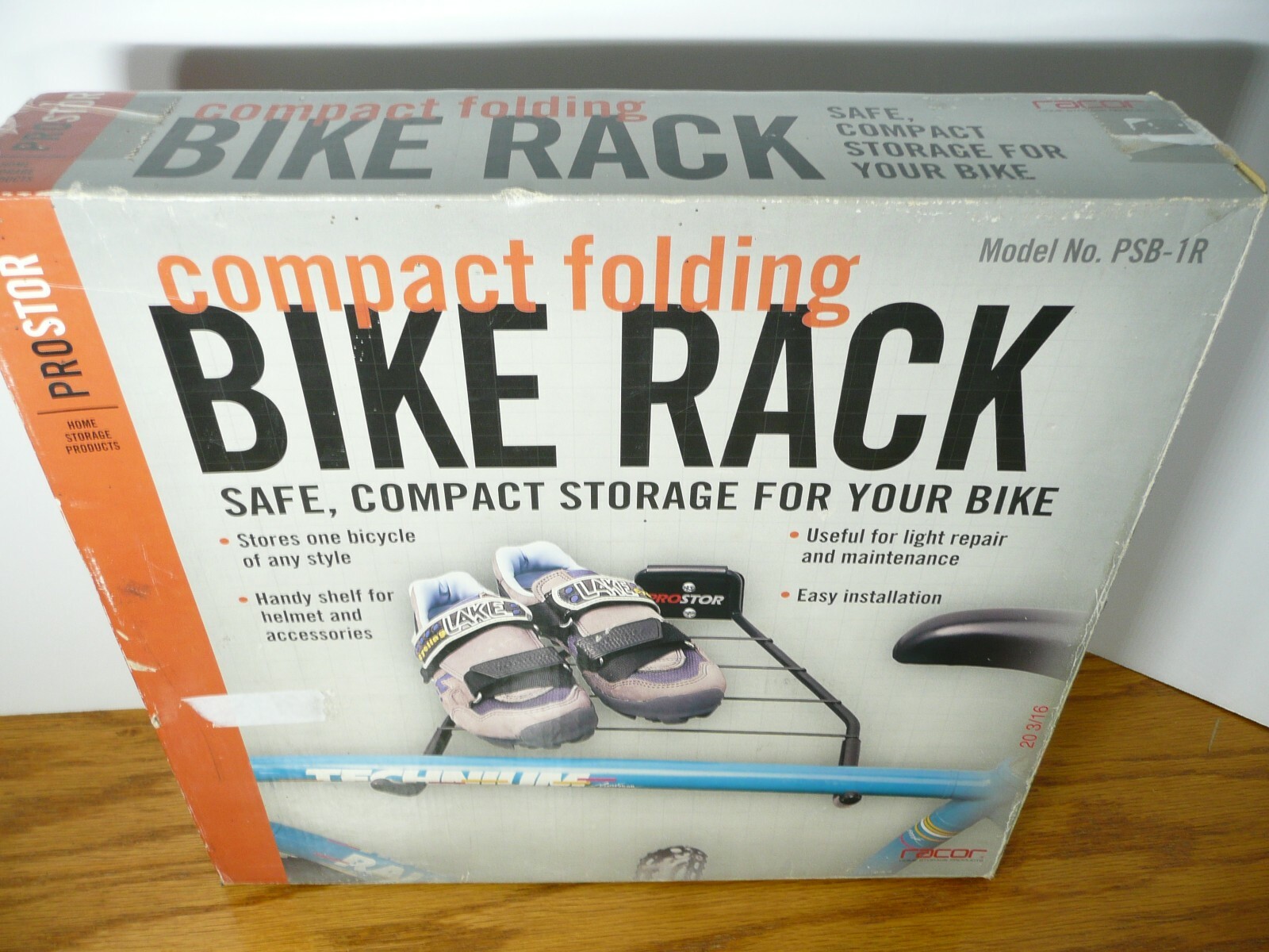 Wall Mount Bike Rack ~ PROSTOR PSB-1R ~ Compact Folding NEW-Old Stock ...