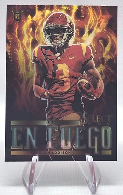JORDAN ADDISON 2023 Select Draft Pick En Fuego Prizm Rookie Insert Card ...