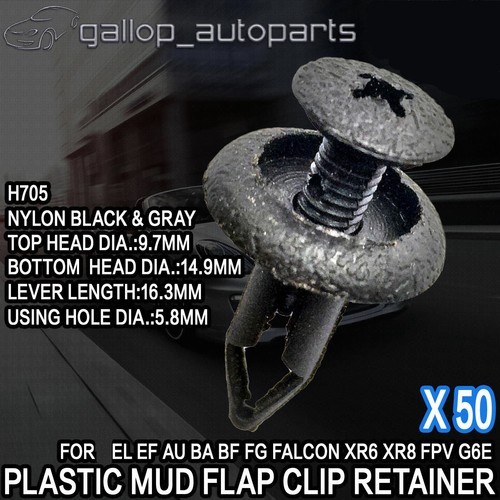 50pcs For Ford AU BA BF FG Plastic Clip Retainers Fasteners XR6 XR8 ...