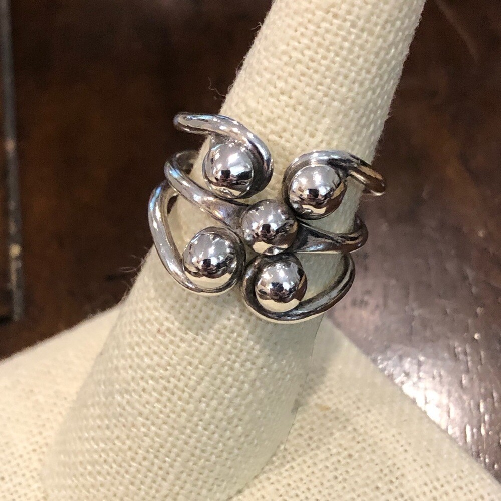 Modern Style Sterling Silver Split Shank Ring Size 7 | eBay