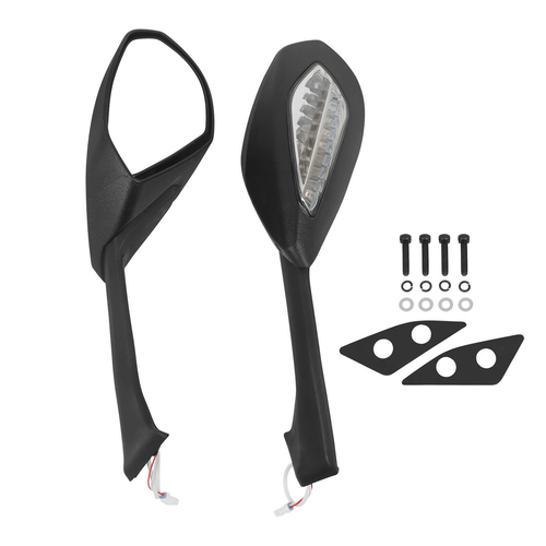 Rear View Mirrors LED Turn Signal Light For Ducati Panigale V4 V4S V4R ...